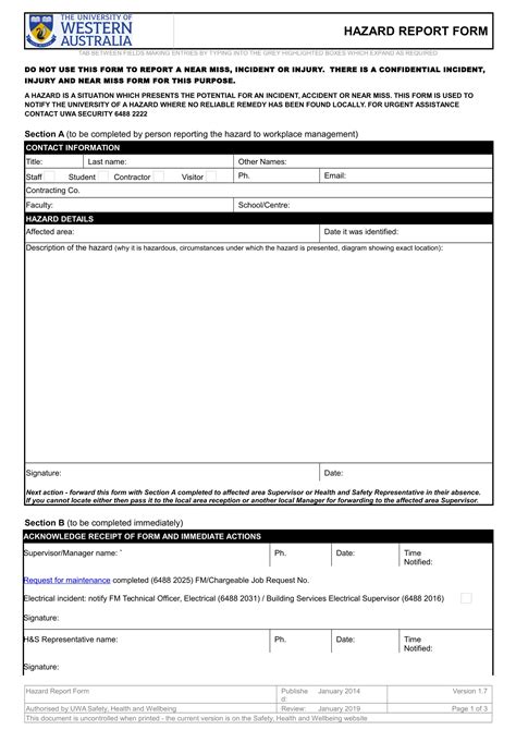 FREE 17 Hazard Report Form Samples PDF MS Word Google Docs