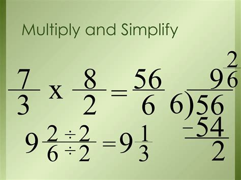 Fractions Multiplication Of Fractions Ppt