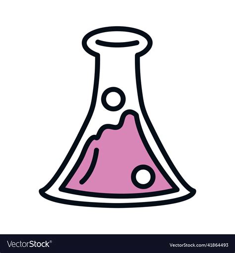 Laboratory Flask Science Icon Royalty Free Vector Image