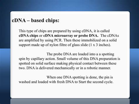 Dna Microarray Dna Chips Pptx