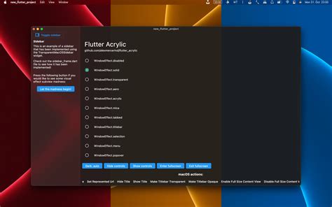 Flutter Acrylic Flutter Package
