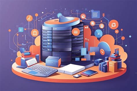 Premium Photo Data Entry Services Information Storage Infrastructure Abstract Concept Illustration