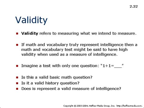 Validity Psychology