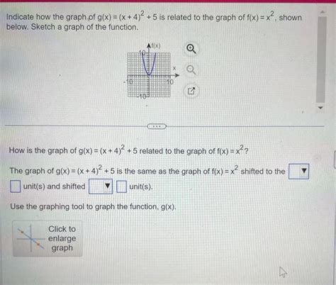 solved indicate how the graph of g x x 4 2 5 is related to