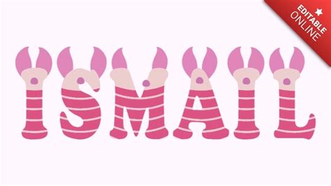 Ismail Piglet Cartoon Font Text Effect Generator