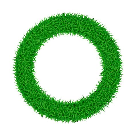 Premium Vector Round Grass On White