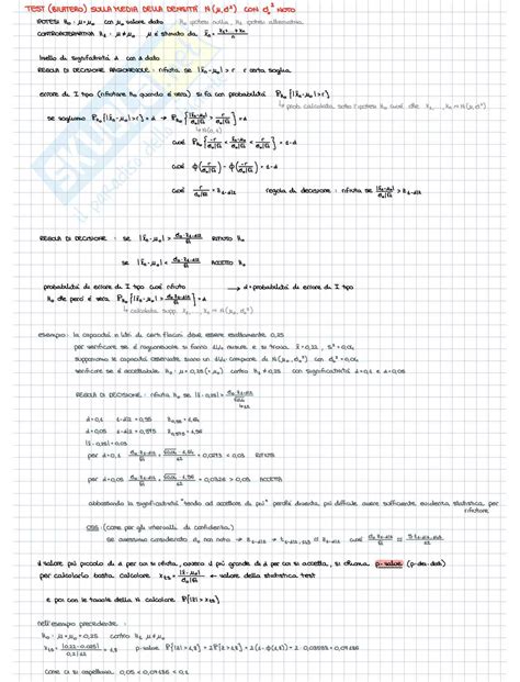 Probabilità E Statistica Matematica Appunti