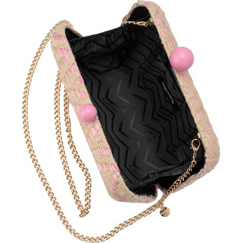 Valeria Pink Chevron Clutch Shoebedoo