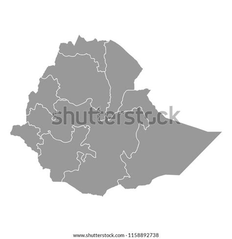 Ethiopia Mapsimple Vector Map Contour Stock Vector Royalty Free Shutterstock