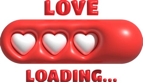 loading bar and heart shaped progress visualization loading status