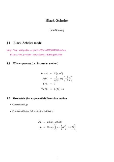 Black Scholes Pdf