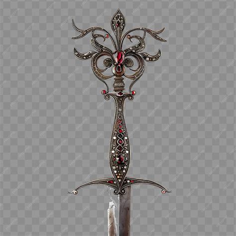 Premium Psd Graceful Forged Ruby Rapier With An Intricate Design A