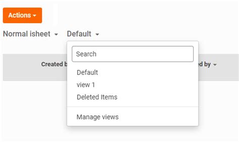 add your own custom views to an isheet