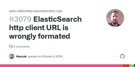 Elasticsearch Client Url Is Wrongly Formated · Issue 3079 · Open Telemetryopentelemetry