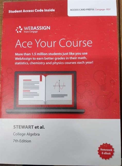College Algebra Webassign Access Code Card 7th Stewart Prefix Cengage Rsy Ebay