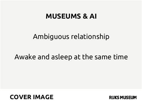 Digital Cultural Heritage Data And Ai A Museum Perspective