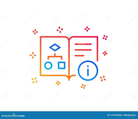 Technical Algorithm Line Icon Project Documentation Sign Vector Stock