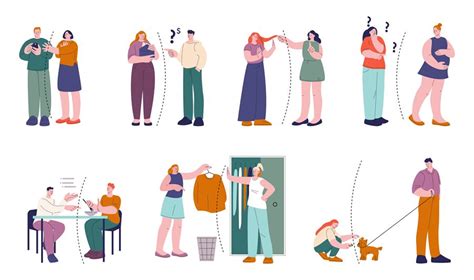 Personal Boundaries Ignored Social Borders Intimate Relationships An By Microvector