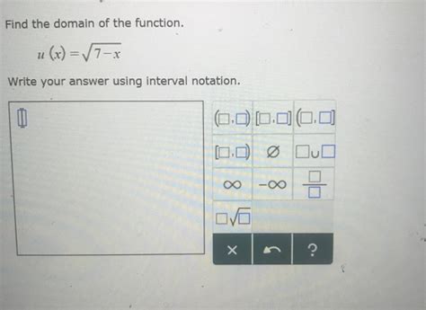 Solved Find the domain of the function. Write your answer | Chegg.com