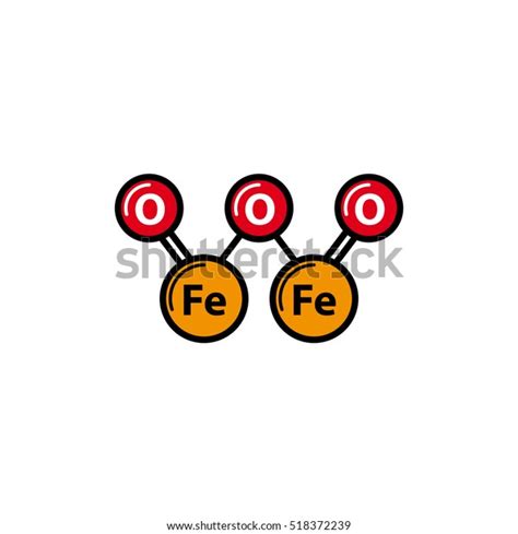 Fe2o3 Icon Ironiii Oxide Ferric Oxide Stock Vector Royalty Free