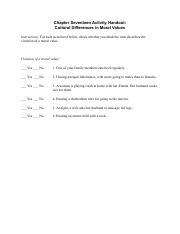 Chapter Seventeen Activity Handouts Pdf Chapter Seventeen Activity Handout Cultural