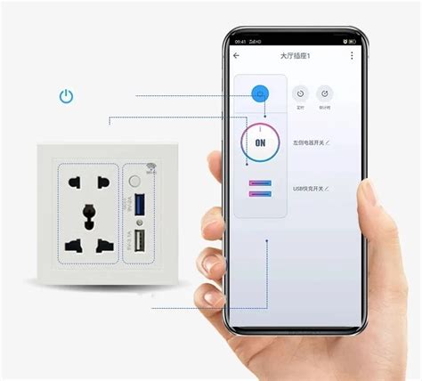 Smart Universal Wall Socket With USB 2 Ports Fast Charging