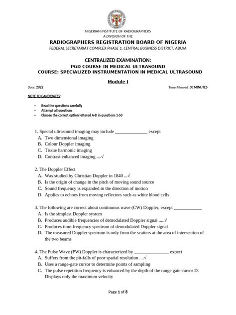 Specialized Instrumentation Solved Pdf Medical Ultrasound