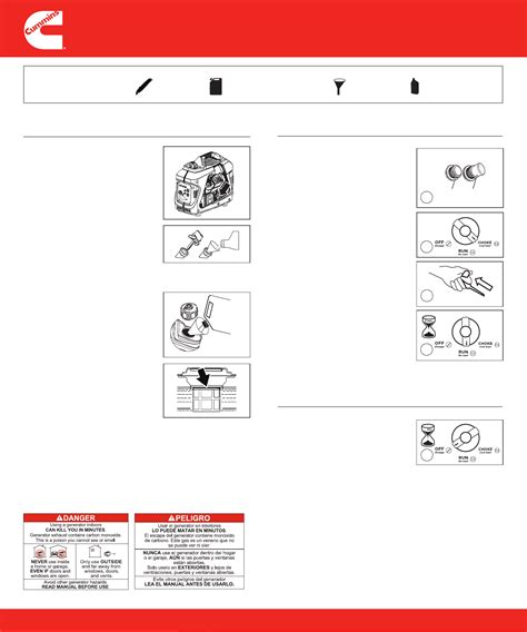 User manual Cummins Onan P2500i (English - 2 pages)
