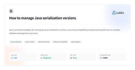 How to manage Java serialization versions | LabEx