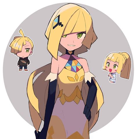 Lillie Lusamine Gladion And Lusamine Pokemon And More Drawn By Tyako Danbooru