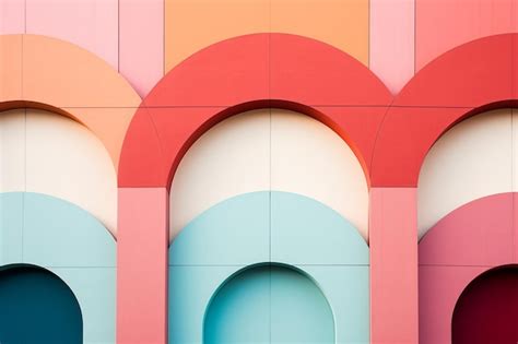 Premium Photo Geometric Background With Concentric Arcs