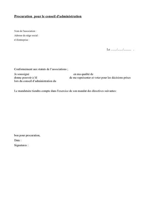 Procuration Modele Lettre Modele De Lettre Type