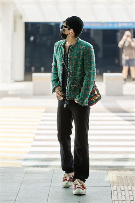 지드래곤 컬러풀한 샤넬 재킷 완벽 소화 패션서울