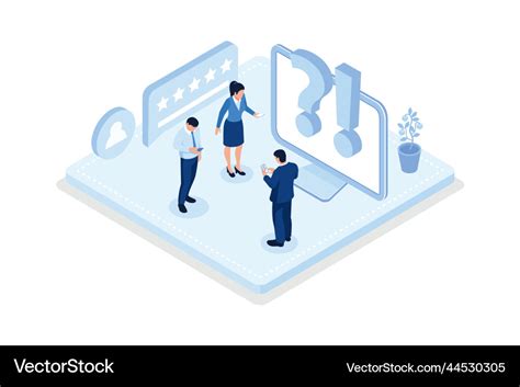 Asking Questions And Receiving Answers Customer Vector Image