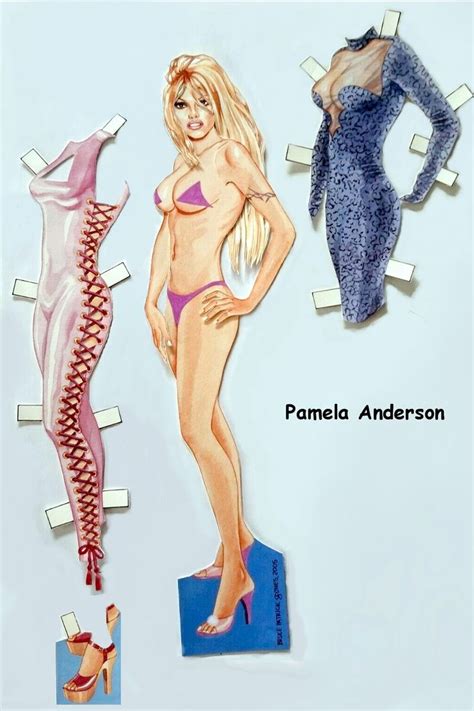 Pamela Anderson Paper Doll Paper Dolls Paper Dolls Clothing Elastic