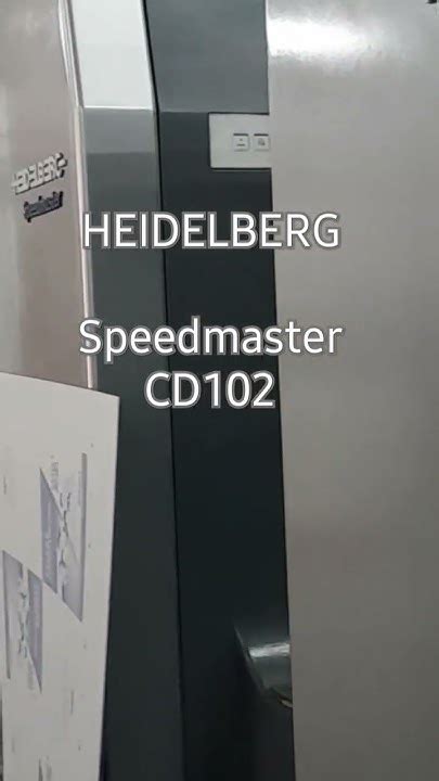 Heidelberg Speedmaster Cd102 Cp2000 15000 Hr Offset Printing Machine Germany Youtube