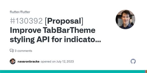 Proposal Improve TabBarTheme Styling API For Indicator Color Issue Flutter Flutter