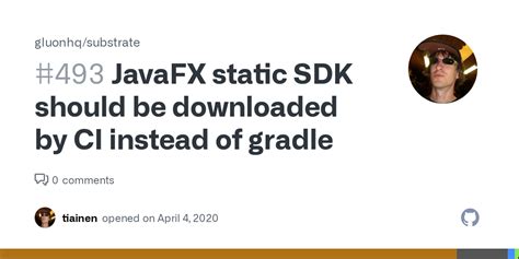 javafx static sdk should be downloaded by ci instead of gradle · issue