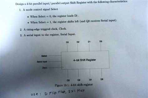 Design A 4 Bit Parallel Inputparallel Output Shift Register With The