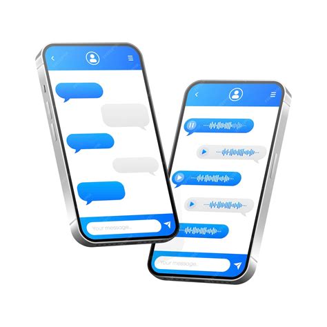Premium Vector Chat App Mockup Smartphone Messenger Communication