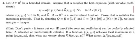 Solved Let C R Be A Bounded Domain Assume That U Chegg
