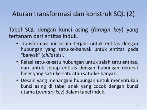 Perancangan Basis Data 6 Mapping Erd Sql