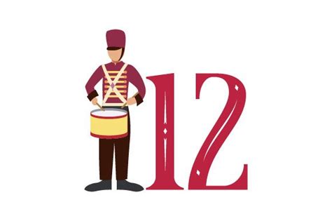 Twelve Days Of Christmas Twelve Drummers Drumming Svg Cut File By