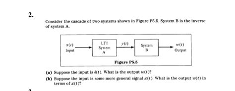 Solved Consider The Cascade Of Two Systems Shown In Chegg
