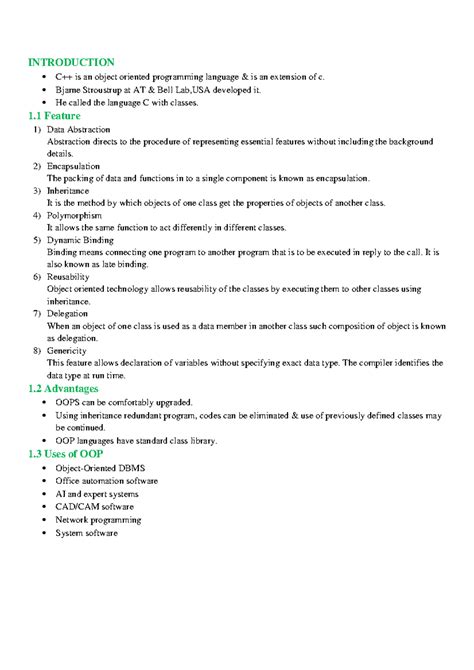 Object Oriented Programming Using C Introduction And Functions INTRODUCTION C Is An