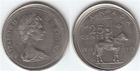 Coins And Canada 25 Cents 1973 Canadian Coins Price Guide Values
