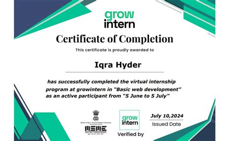 Growintern Internshipsuccess Frontenddevelopment Certificate