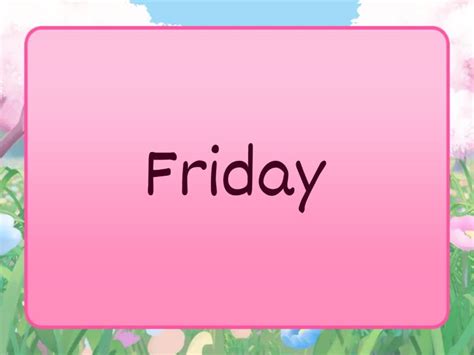 Дни недели Flash Cards