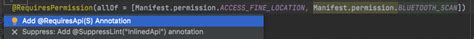Android Request Permission Annotation Conditional Stack Overflow