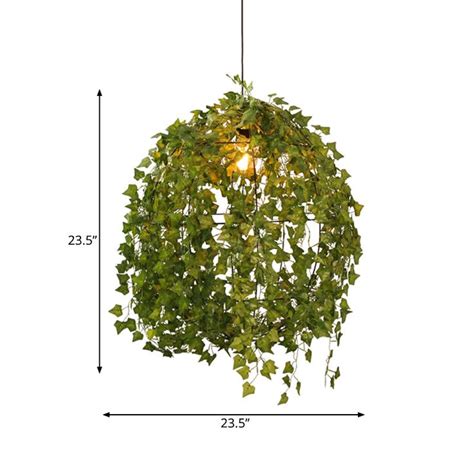 Sphere Restaurant Plant Suspension Lamp Industrial Metal 12235 Dia
